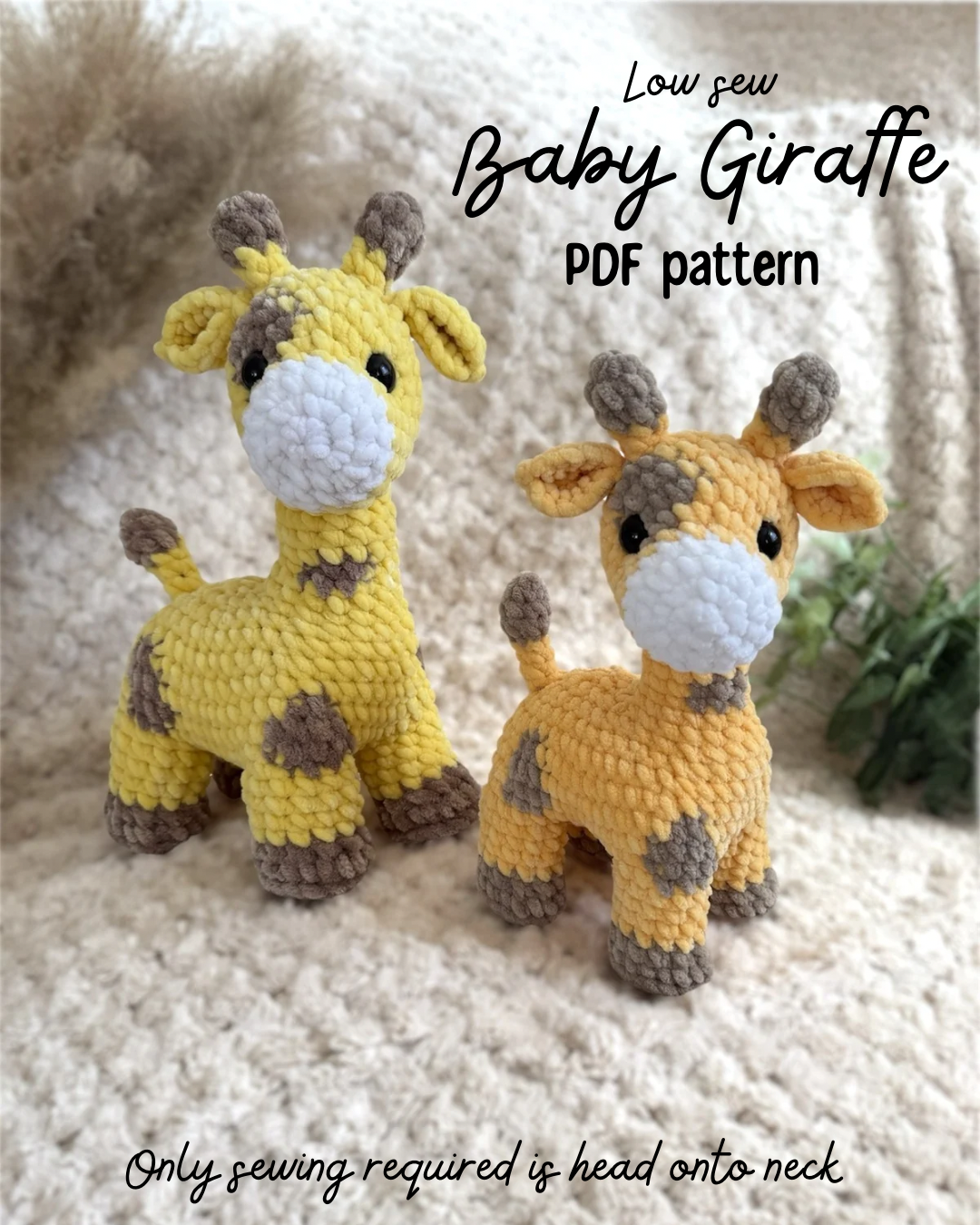 Low sew giraffe- pdf PATTERN – lilbeanstitches